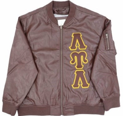 Lambda Upsilon Lambda Vegan Leather Jacket – Greek Divine and More