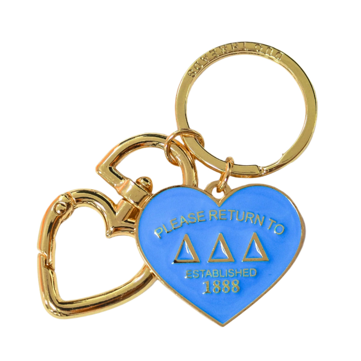 Delta Delta Delta Please Return Key Ring – Greek Divine and More