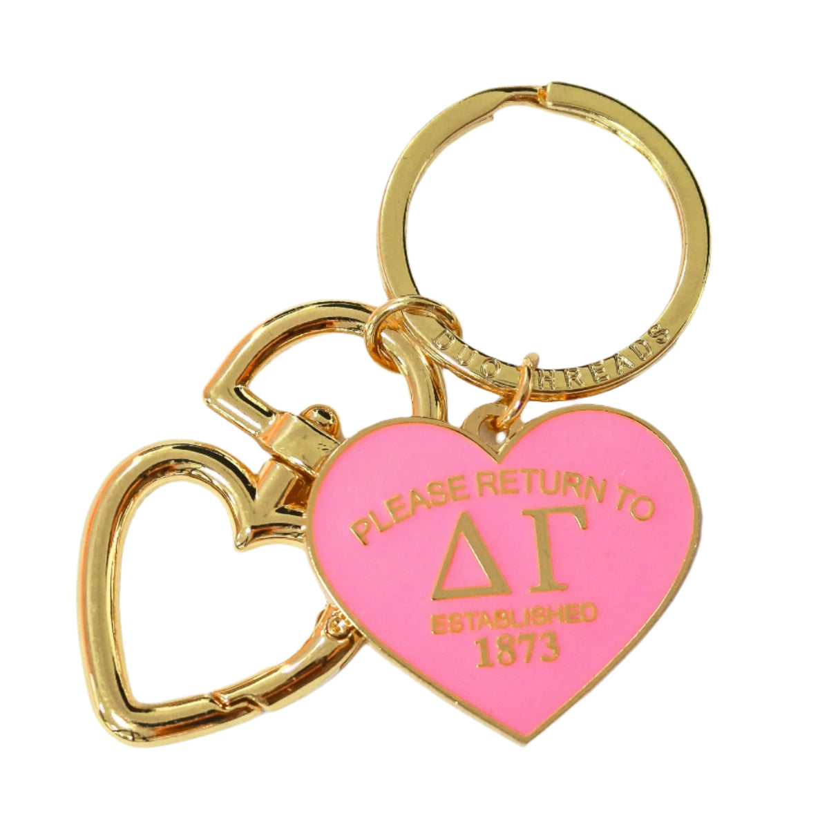 Delta Gamma Please Return Key Ring – Greek Divine and More