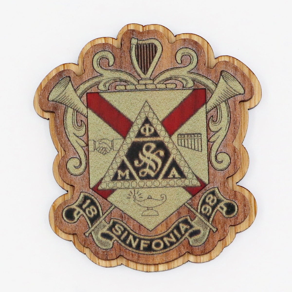 Phi Mu Alpha Large Wood Crest – Greek Divine and More
