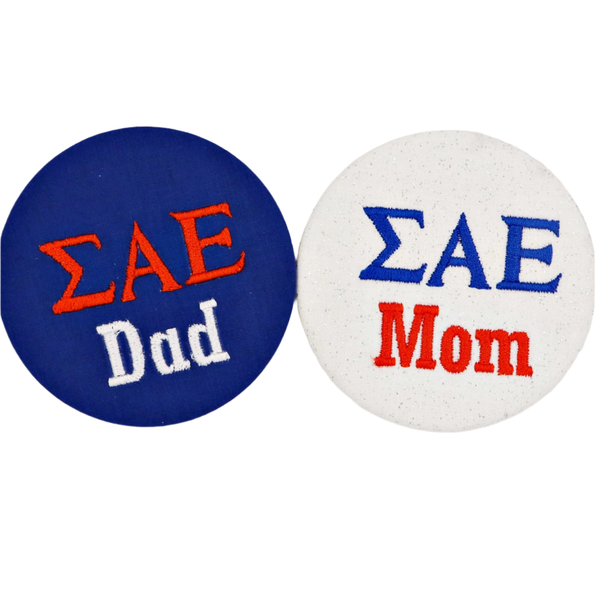 Sigma Alpha Epsilon Mom/Dad Embroidered Button – Greek Divine and More