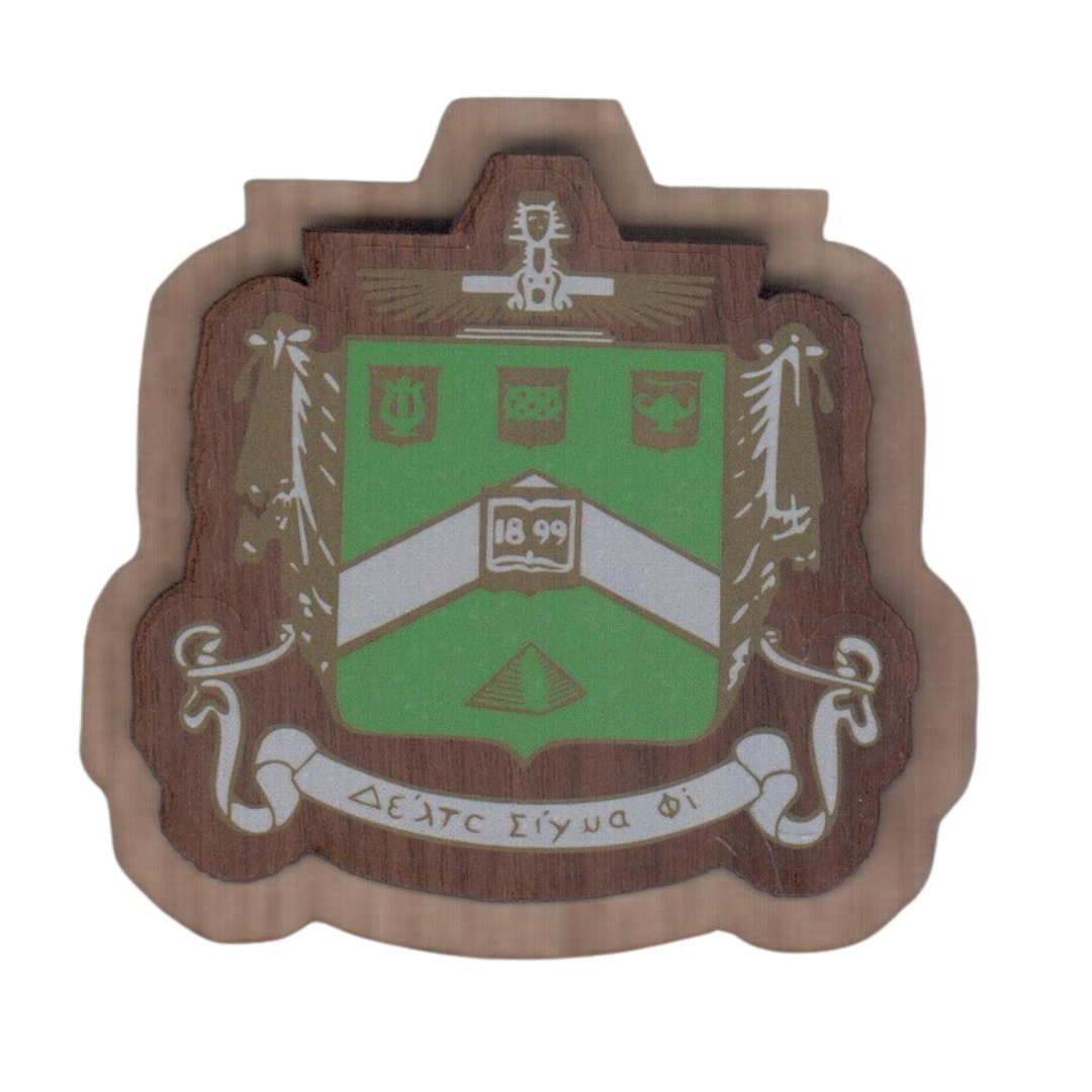 Delta Sigma Phi Large Wood Crest – Greek Divine and More