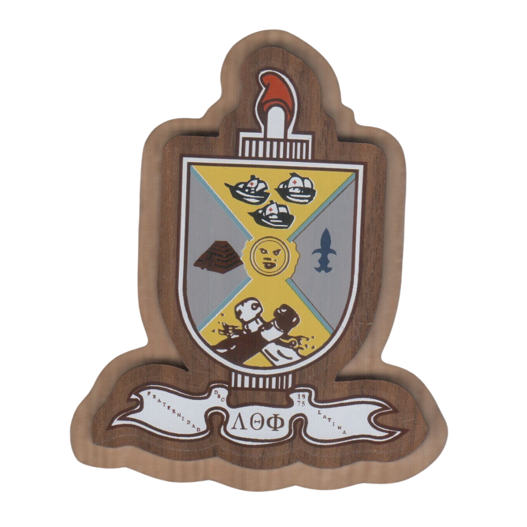 Lambda Theta Phi Large Wood Crest – Greek Divine and More