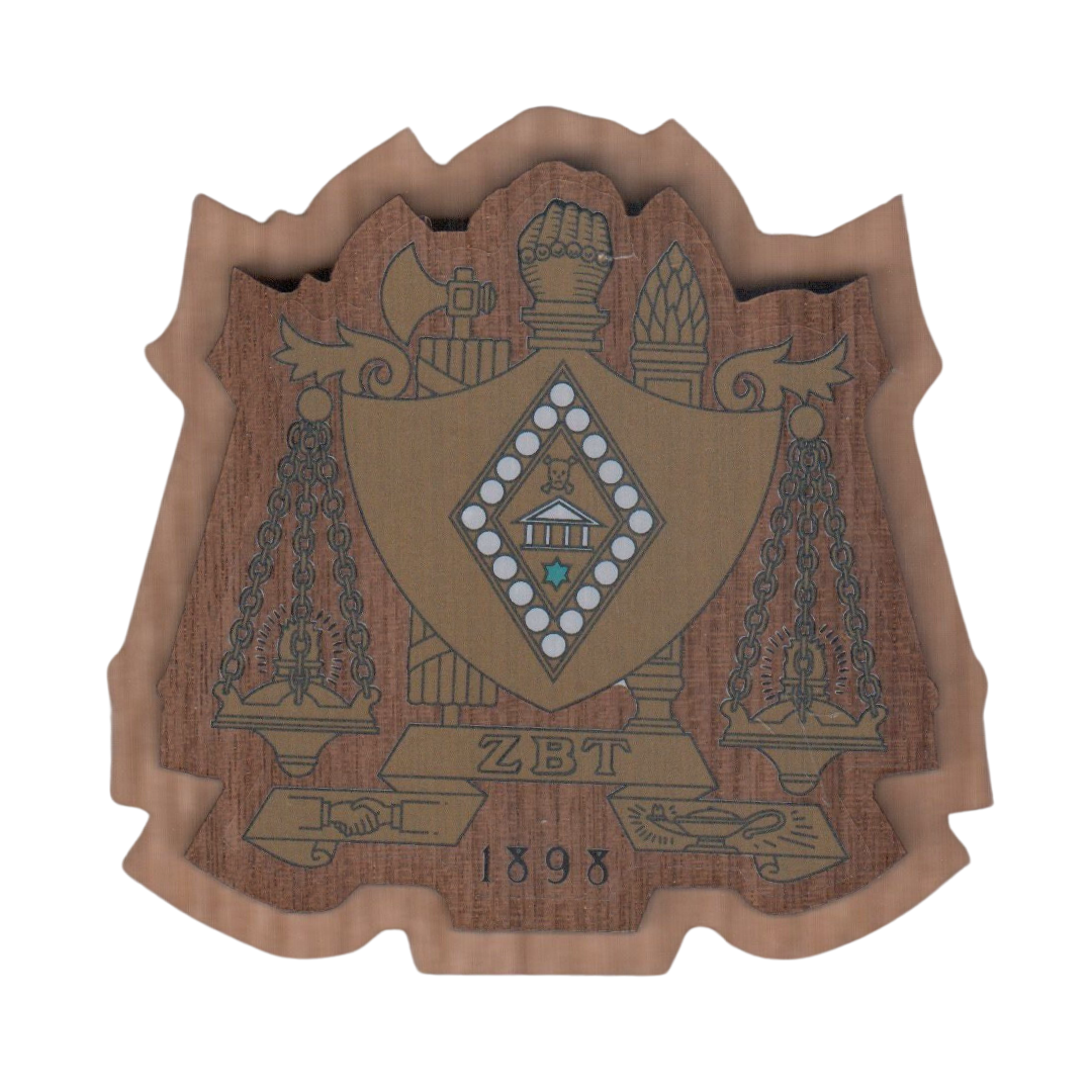 Zeta Beta Tau Large Wood Crest – Greek Divine and More