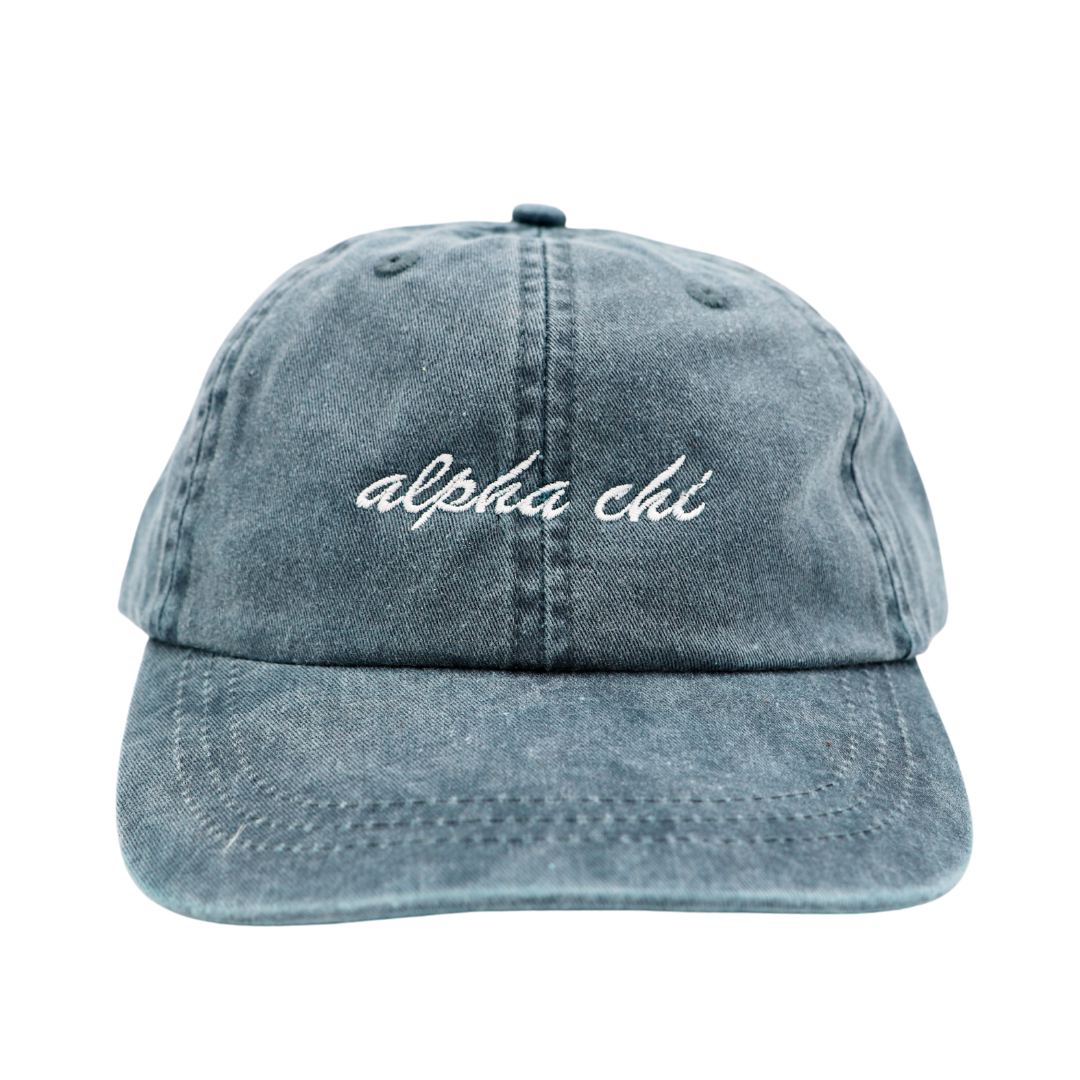 Alpha Chi Omega Script Hat – Greek Divine and More