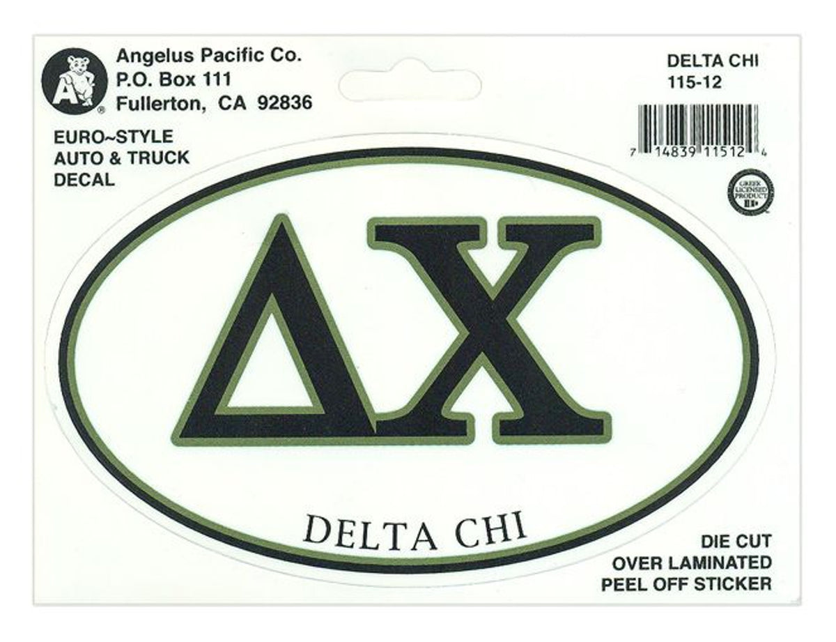 Delta Chi Euro Decal - Discontinued – Greek Divine and More