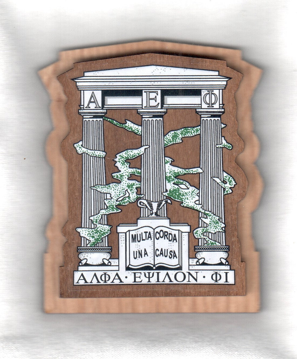 Alpha Epsilon Phi Large Wood Crest – Greek Divine and More