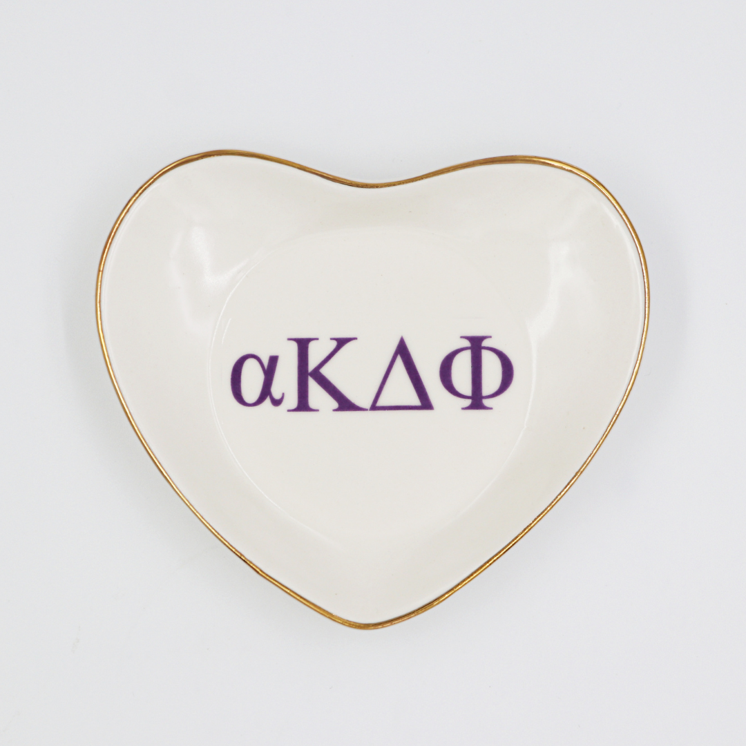 Alpha Kappa Delta Phi Heart Ring Dish – Greek Divine and More