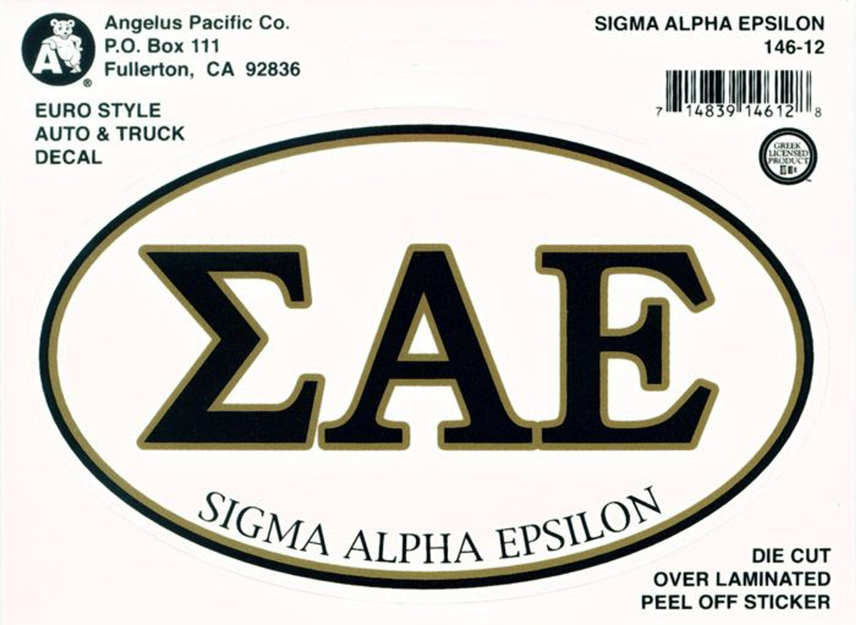 Sigma Alpha Epsilon Decal - Discontinued – Greek Divine and More