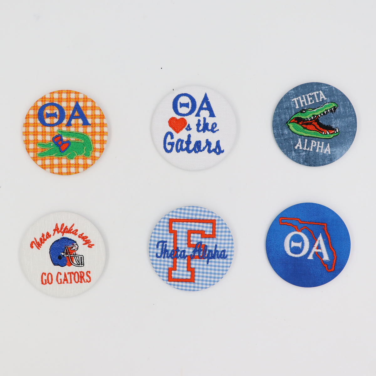 Theta Alpha Game Day Embroidered Button – Greek Divine and More