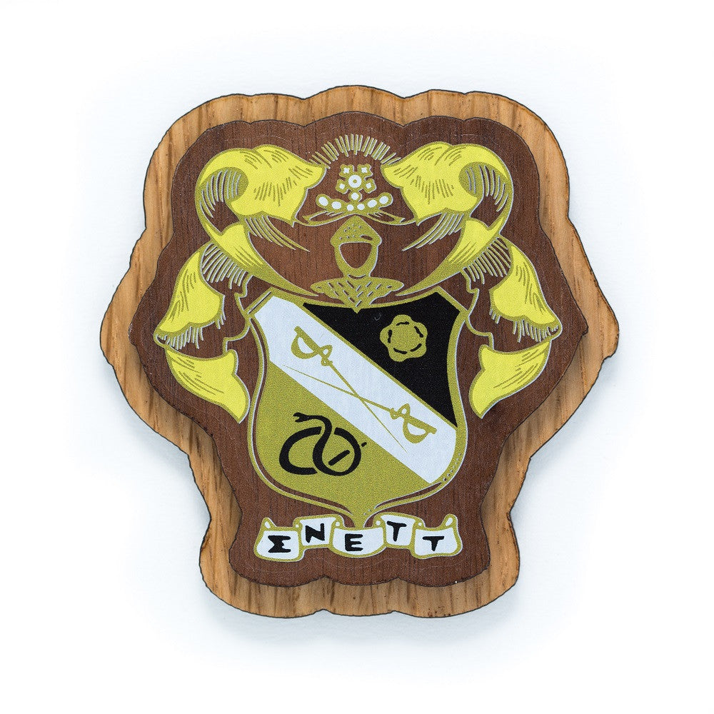 Sigma Nu Large Wood Crest – Greek Divine and More