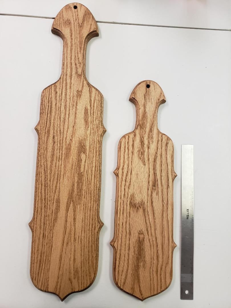 Stained Oak Paddle "B" – Greek Divine and More