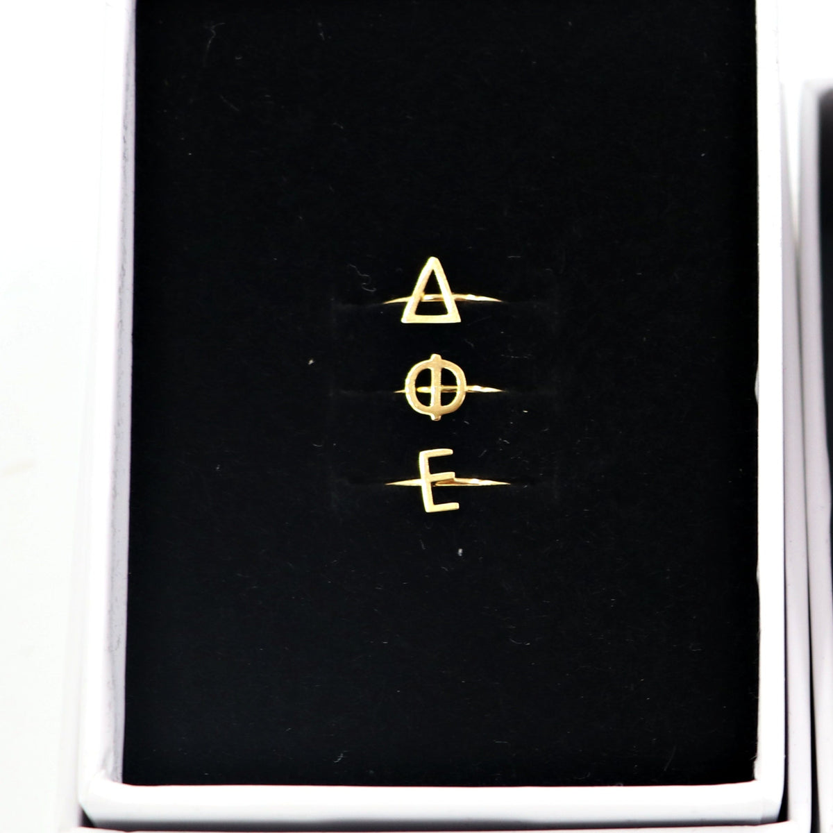 Delta Phi Epsilon Stacked Rings – Greek Divine and More