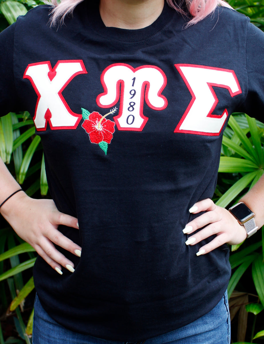 Chi Upsilon Sigma Hibiscus Tee – Greek Divine and More