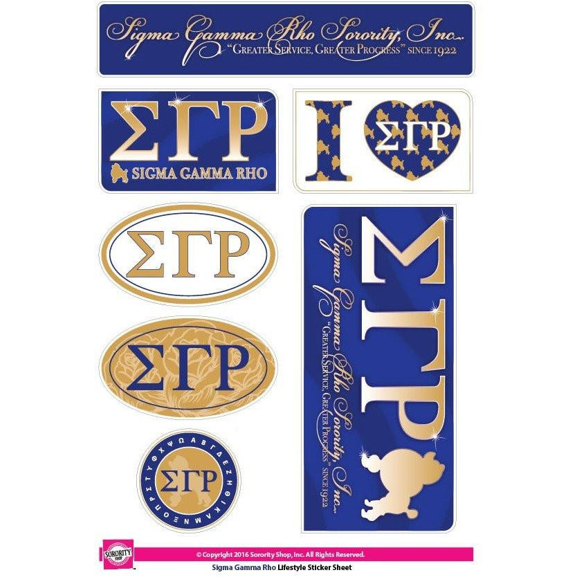 Sigma Gamma Rho Lifestyle Sticker Sheet – Greek Divine and More