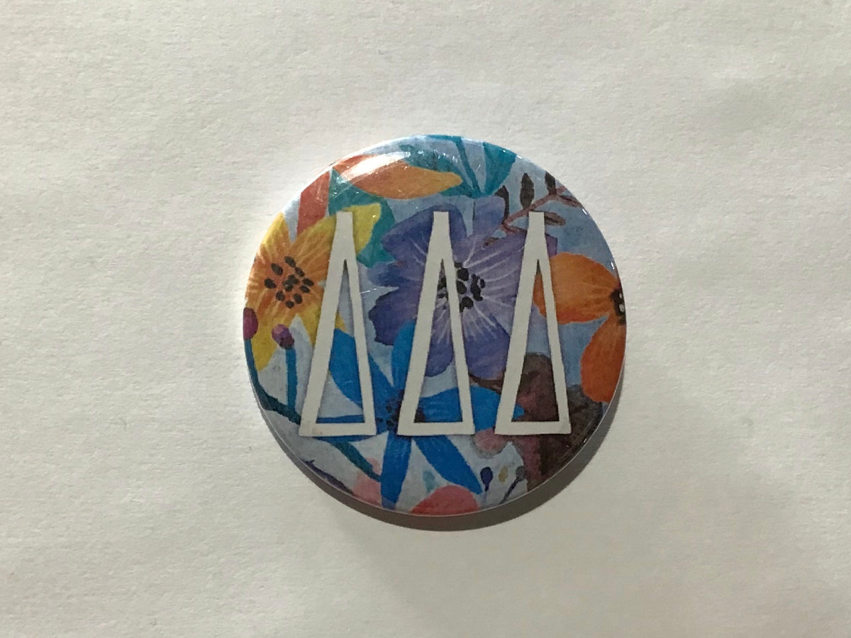 Delta Delta Delta Flower 2.25" Printed Button – Greek Divine and More