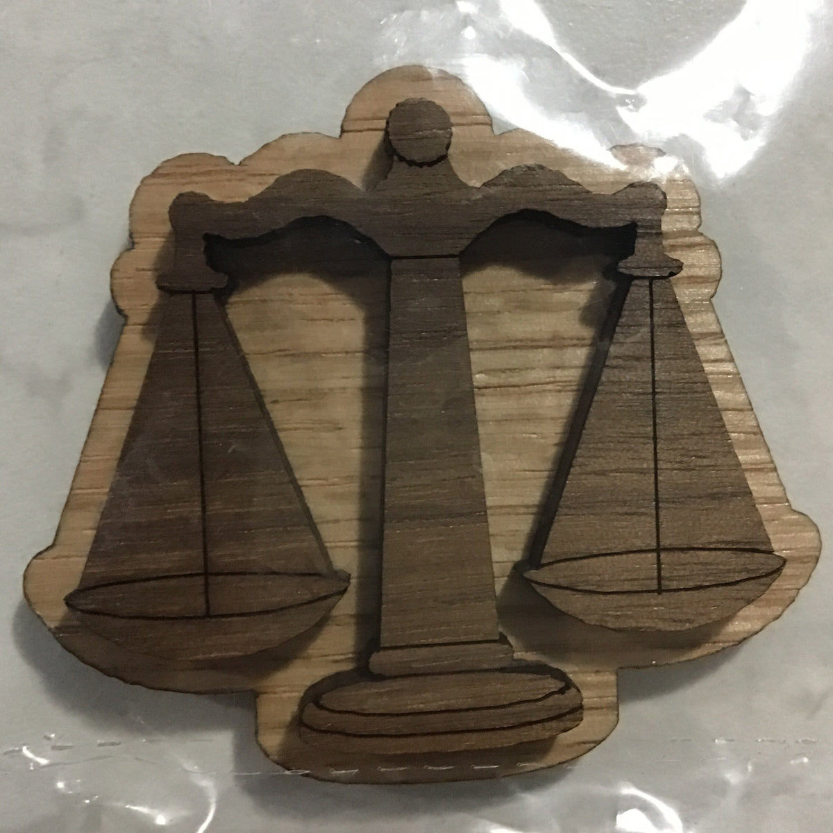 Scales of Justice Oak-Backed Symbol – Greek Divine and More