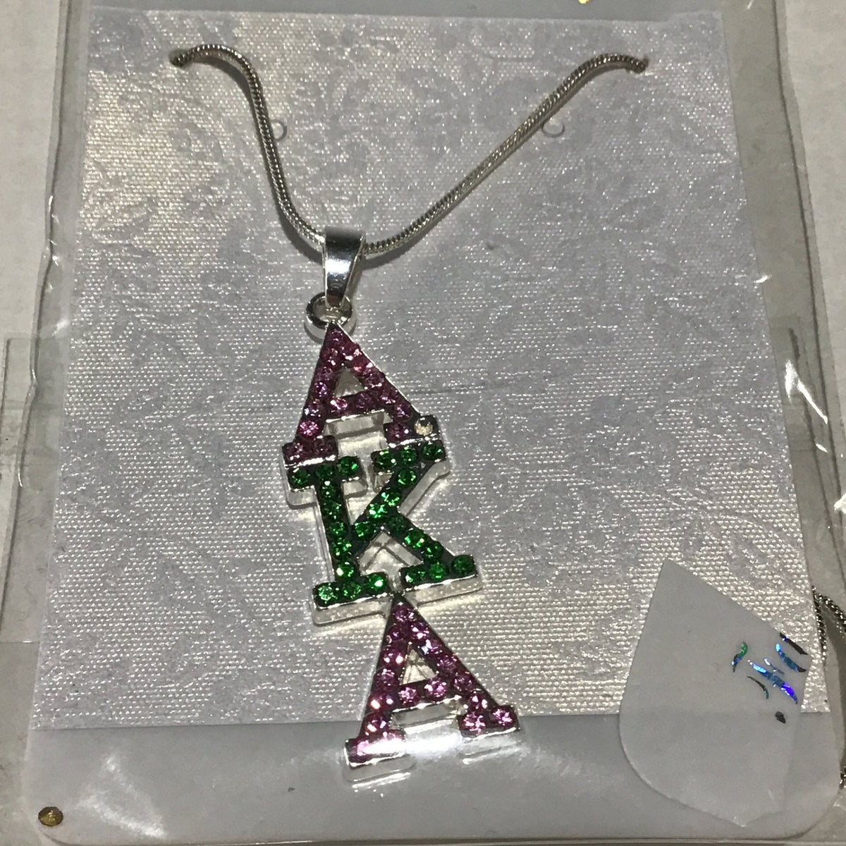 Alpha Kappa Alpha Color Crystal Filigree Necklace – Greek Divine and More