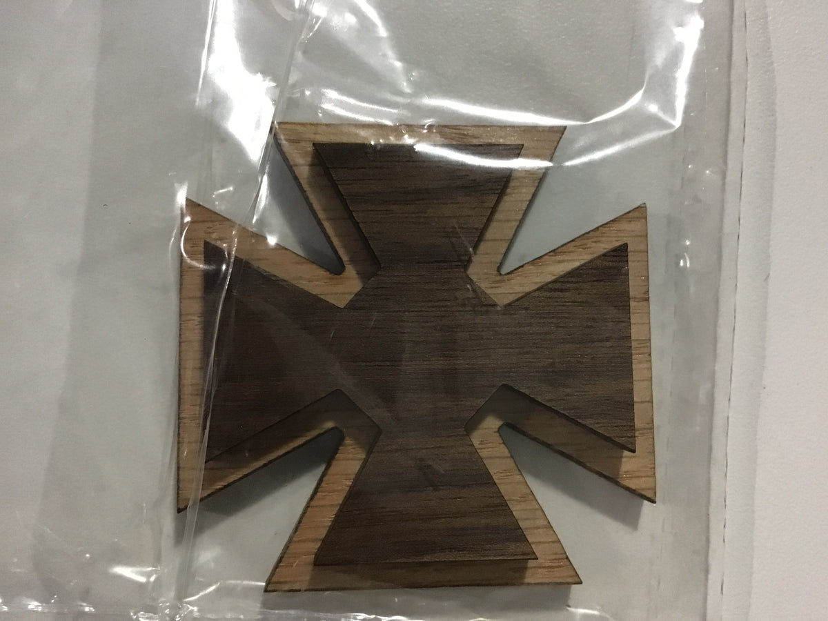 Maltese Cross Oak-Backed Symbol – Greek Divine and More