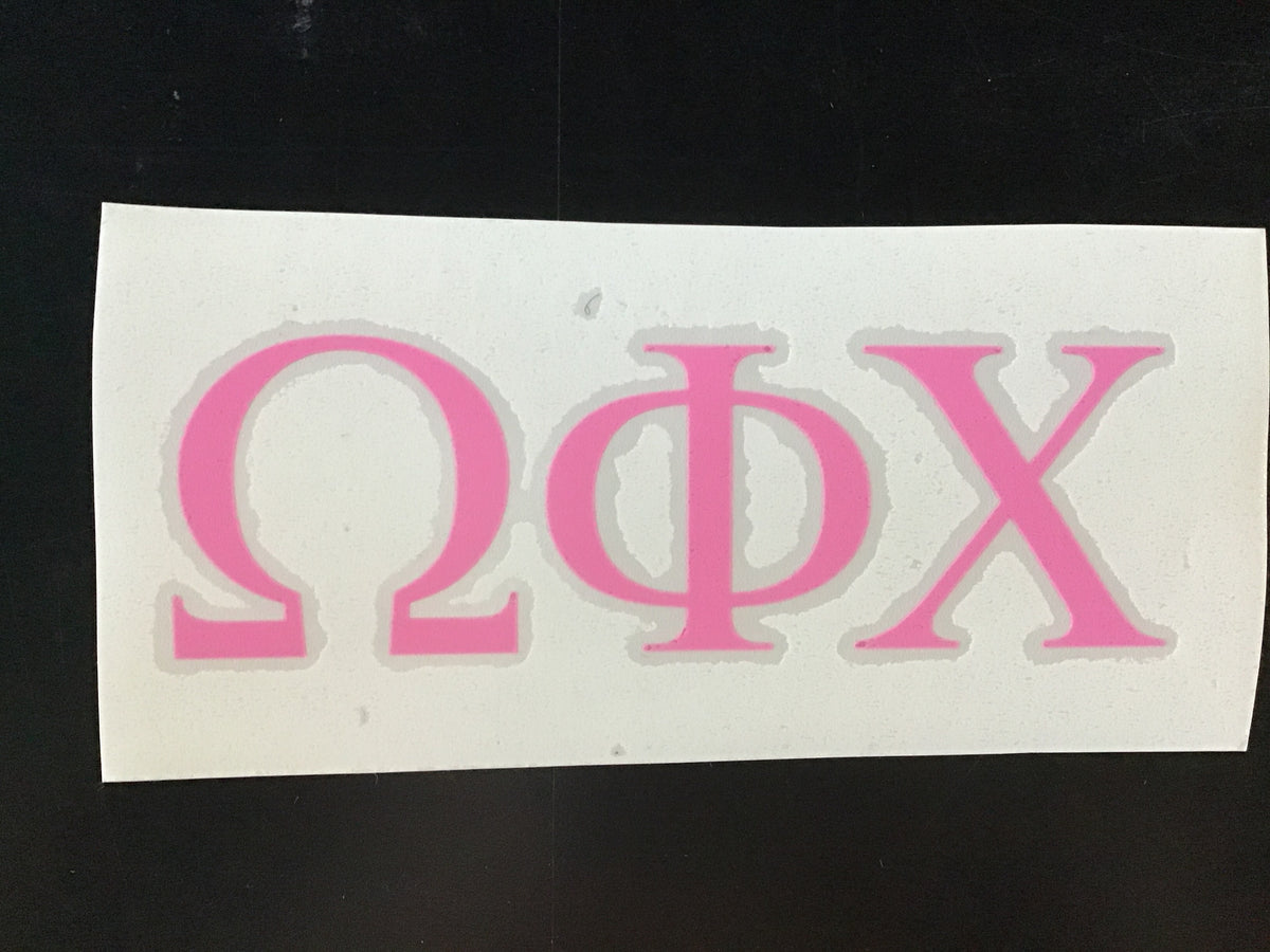 Omega Phi Chi Vinyl Decal – Greek Divine and More