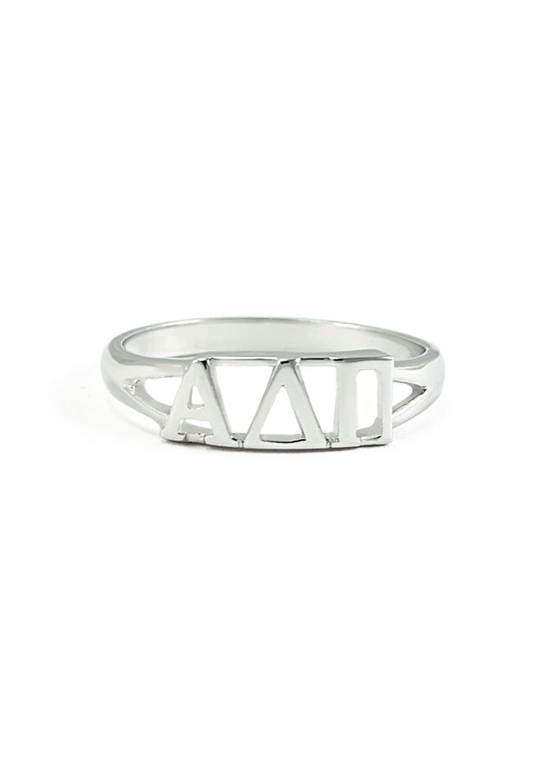 Alpha Delta Pi Sterling Silver Ring – Greek Divine and More
