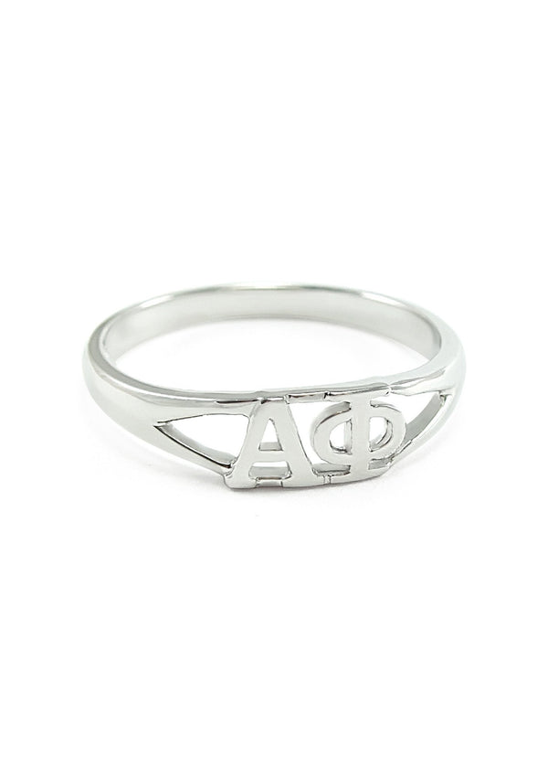 Alpha Phi Sterling Silver Ring – Greek Divine and More